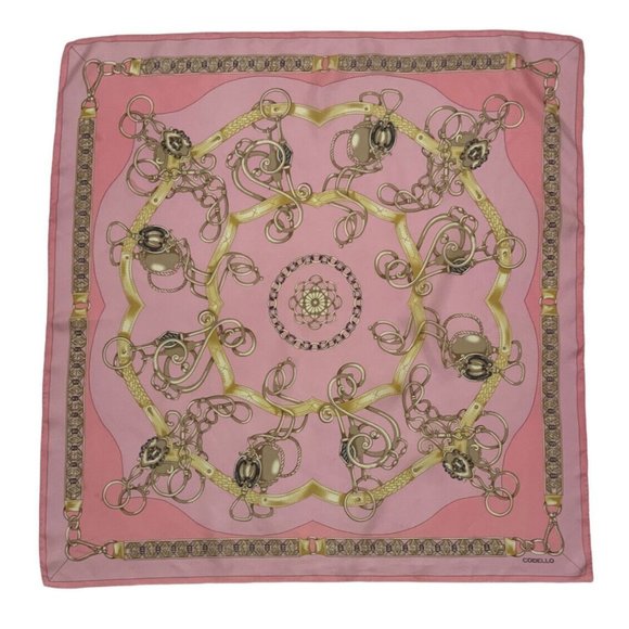 Codello | Accessories | Codello Pink Royal Silk Scarf Italy 35 34 Gc ...